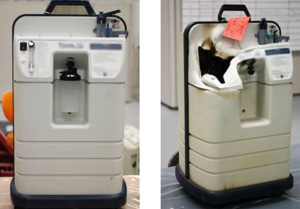 Real world oxygen fire evidence | Oxygen fire investigations